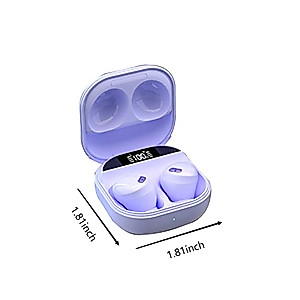 Wireless Earbuds Bluetooth in Ear Light-Weight Headphones Built-in Microphone Immersive Premium Sound with Charging Case purp