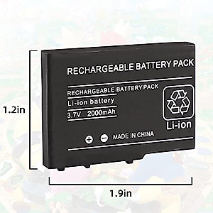 Xahpower DS Lite Battery, 2000mAh Rechargeable Lithium-ion Battery for Nintendo DS Lite with Tool Pack Kit