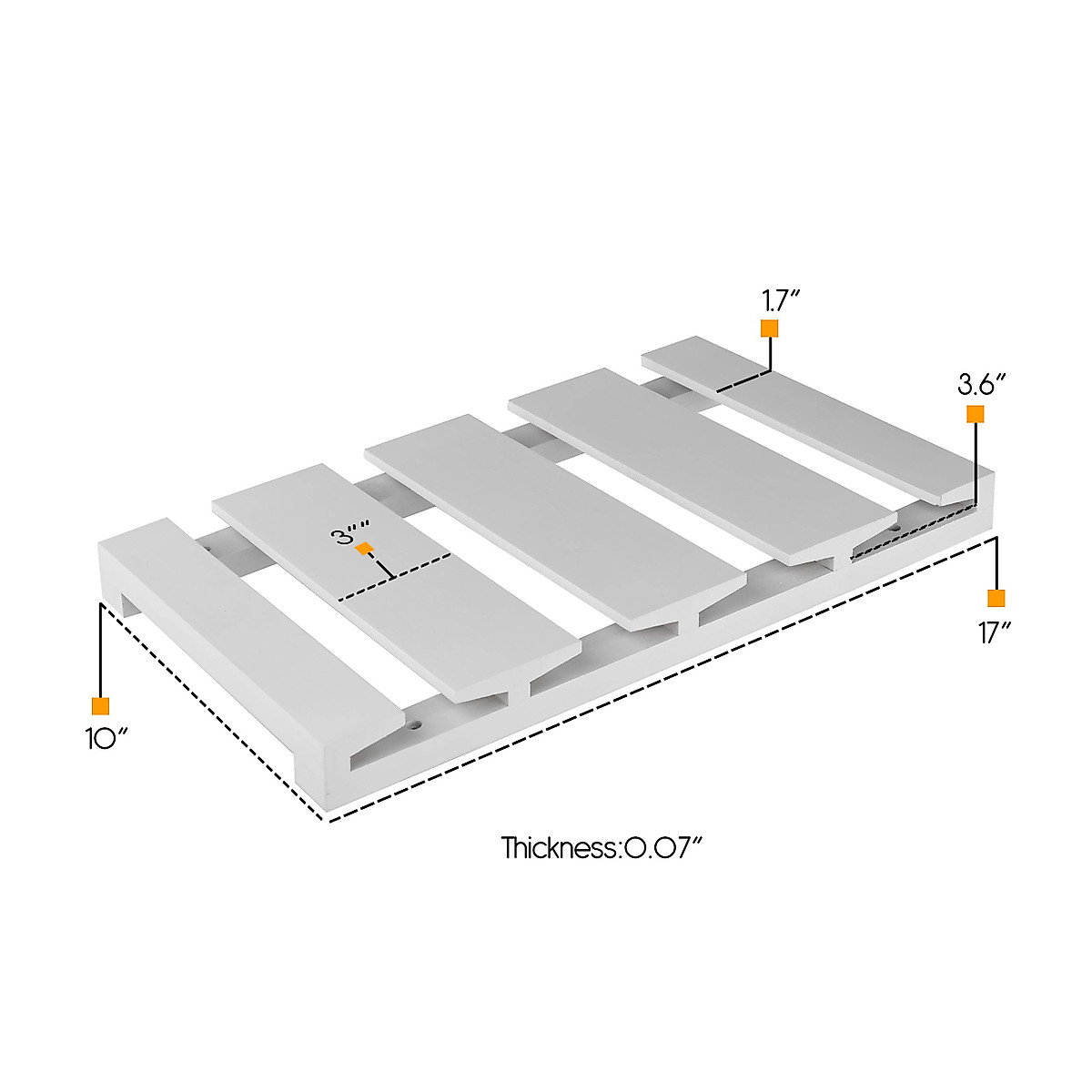 Rustic State Eze 4 Sectional Adjustable Under Cabinet Mount Wood Stemware Rack Hanging Shelf Glassware Holder Bar Organizer with up to 12 Wine Glass Storage 10 Inch Deep White