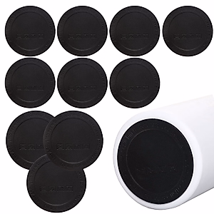 Mozeat Lens 10Pcs Rubber Bottoms for Sublimation Tumblers, Protective Anti-Slip Silicone Bottoms with Adhesive, Tumbler Bumpers Rubber Bottom for Skinny Tumblers