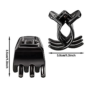 12 Hair Claw Clips, Medium Size 1.3 Inch Jaw Grips for Women with Thick or Medium Hair (Black and Brown)