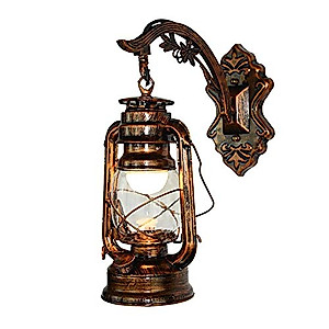 GAOZ Outdoor Lights Vintage LED Wall Lamp Retro Kerosene Wall Light European Antique Style Luminaire for Home,Garden,Yard,Decorations