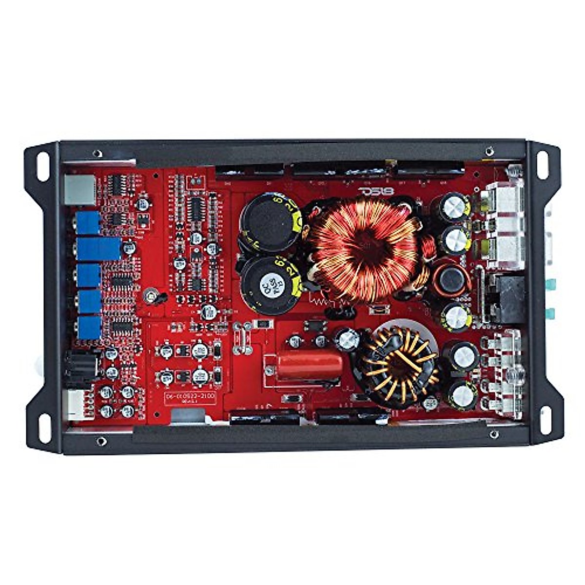 DS18 CANDY-X1B Amplifier in Black - Class D, Monoblock, 1800 Watts Max, Digital, 1/2/4 Ohm, with Remote Subwoofer Level Controller - Compact Amplifier for Speakers in Car Audio System