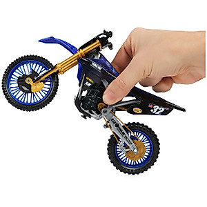 Supercross, Authentic Eli Tomac 1:10 Scale Collector Die-Cast Toy Motorcycle Replica with Display Stand,