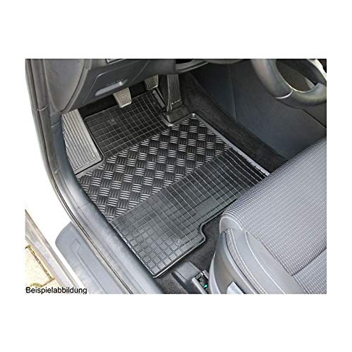 Black Rubber Car Floor Mats VD569 All Weather Odorless Car Floor Mat Liners 4-Piece Set Car Accessories Compatible with Ford Focus C-Max C-Max Type C214 2004 2005 2006 2007 2008 2009 2010