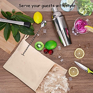 Lewis Bag Canvas Ice Bag Crushed Ice Bag Reusable Canvas Bag for Crushed Ice Dried Ice (2pcs)
