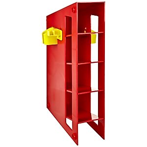 Heathrow Scientific - HEA20613 HD20613 Red ABS Plastic Manual Pipette Rack with 4 Compartment , 291 x 88 x 401 mm