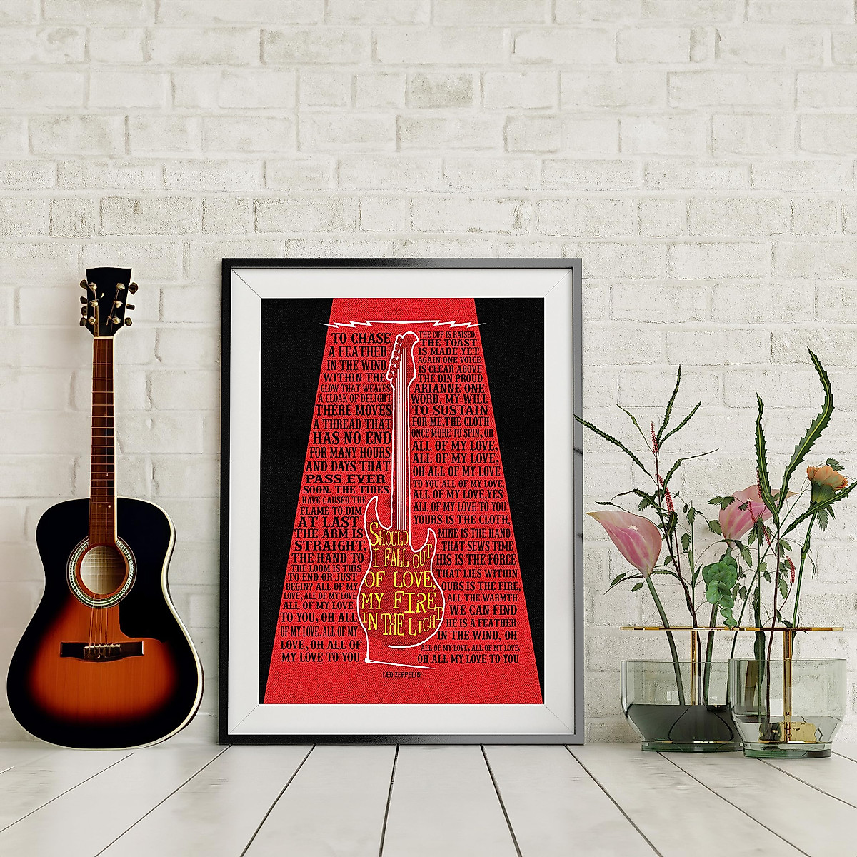 Led Zeppelin - All My Love Song Lyric Wall Art Print, This Ready to Frame Modern Music Wall Art Poster is Perfect For Home, Music Room, Studio, And Living Room Decor Aesthetic - Unframed - 8x10"