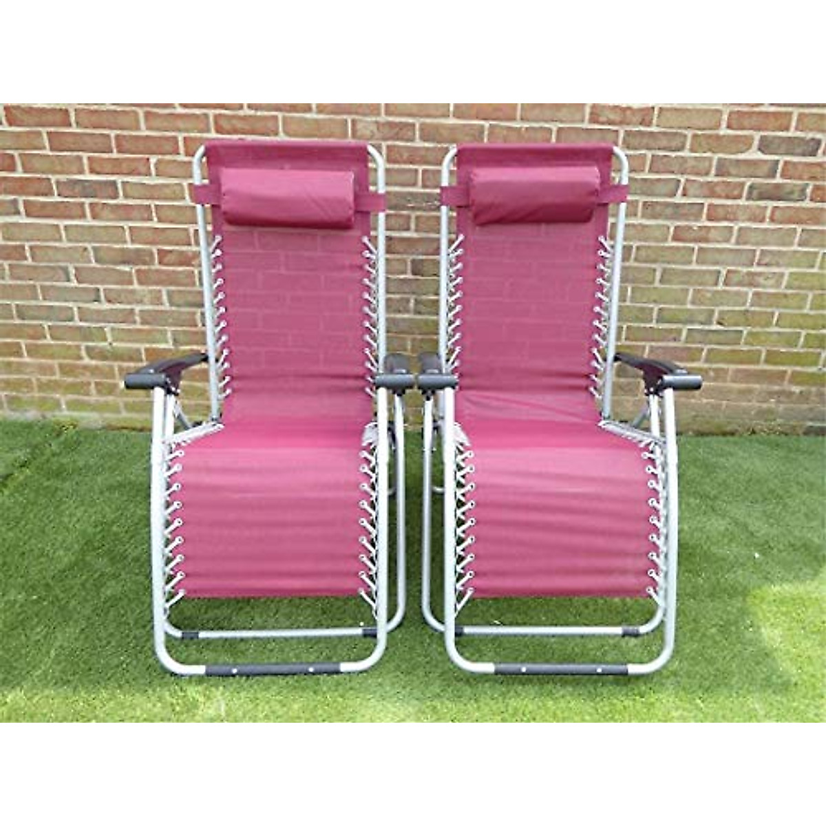 XZGDEN Lightweight Gardens Set of 2 Garden Sun Lounger Relaxer Recliner Garden Chair Many Colours