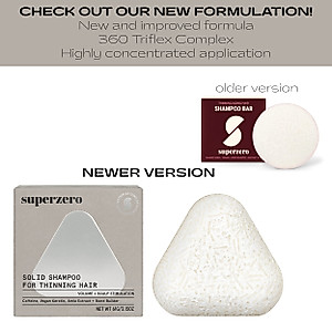 superzero Nourishing Shampoo and Conditioner Bar Set for Thinning Hair, Strengthens and Nourishes, Strengthens Hair, Sulfate Free, Plastic Free, Vegan, Luxury Hair Care, and Stylist Recommended