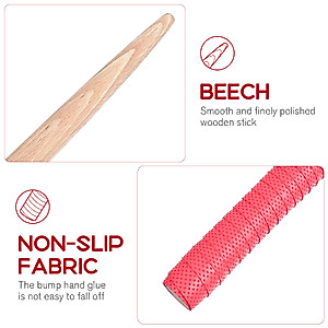 SUPVOX 1 Pair 35x2cm Drumstick Taiko Drum Drumstick Master Drum Sticks for Drum (Red)