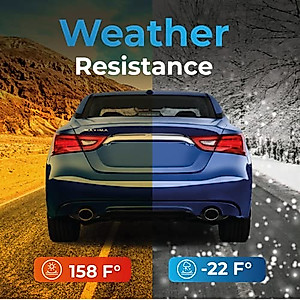 AutoSky Reverse Backup Camera HD Wide View Angle Universal Car Front Side Rear View Camera - 2 Installation Option - Removable Parking Lines - Mirror or Non-Mirror Image