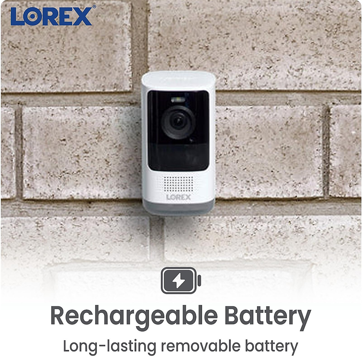 Lorex 2K WiFi Security Camera – Outdoor & Indoor Add on Battery Operated Camera Wireless Surveillance System -Active Deterrence, Motion Detection, Color Night Vision, 2 Way Talk