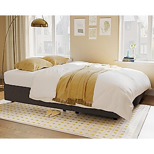 PaPaJet Sofa Bed, Sleeper Sofa with Storage Chaise, L Shaped Sofa with Pull Out Bed, Oversized Sofas for Living Room-Dark Grey Boucle