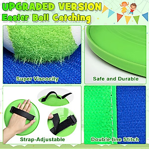 ZMLM Toss Catch Ball Toy Set: Upgraded Kid Outdoor Toy Game Beach Backyard Lawn Sport Activity Fun Outside Indoor Family Toy for Age 3-12 Girl Boy Kid Birthday Gift with 4 Sticky Paddles 4 Throw Balls