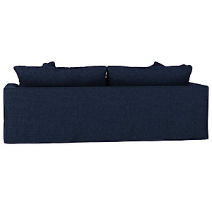 Sunset Trading Newport Slipcovered Sofas, Large 94" Wide Stationary, Performance Fabric Navy Blue (SY-130000-391049)