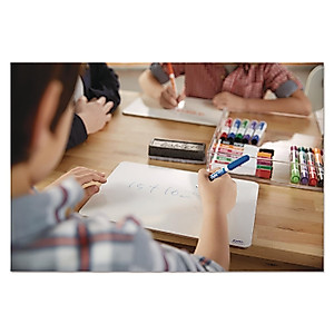 EXPO Low Odor Dry Erase Markers, Ultra-Fine Tip, Black, 4 Count