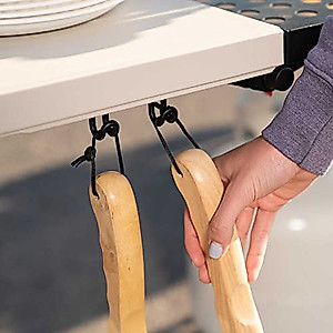 Lifetime Folding Tailgate Table with Grill Rack, 5-Foot, Pumice & Black