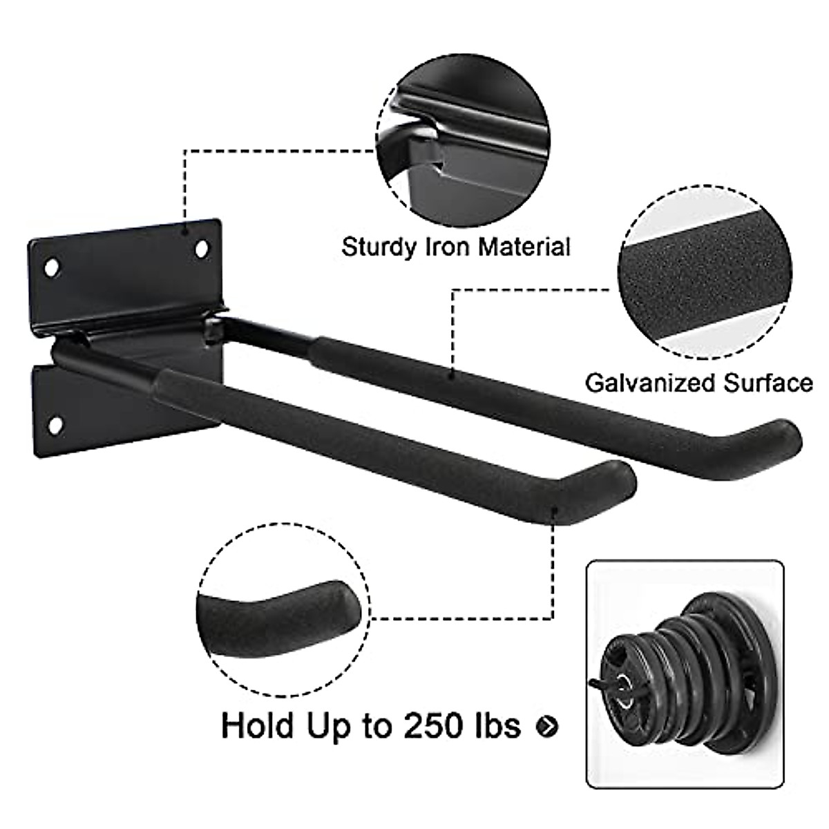 Magacyo Garage Organizer Wall Mount Tool Organizer, Heavy Duty Shed Organizer, All Metal Garden Tool Rack Tool Hangers for Garage Wall, Garage Tool Organizer for Rake, Broom and Yard Tools, 2 Pack