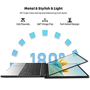 CHUWI Windows 11 Laptop with 8GB RAM 256GB SSD, 14 inch 2K IPS Display, Intel N5100 Quad core Processor, WiFi 6, Backlit Keyboard, USB-C, Ultra Thin and Light Notebook Computer (GemiBook Pro)