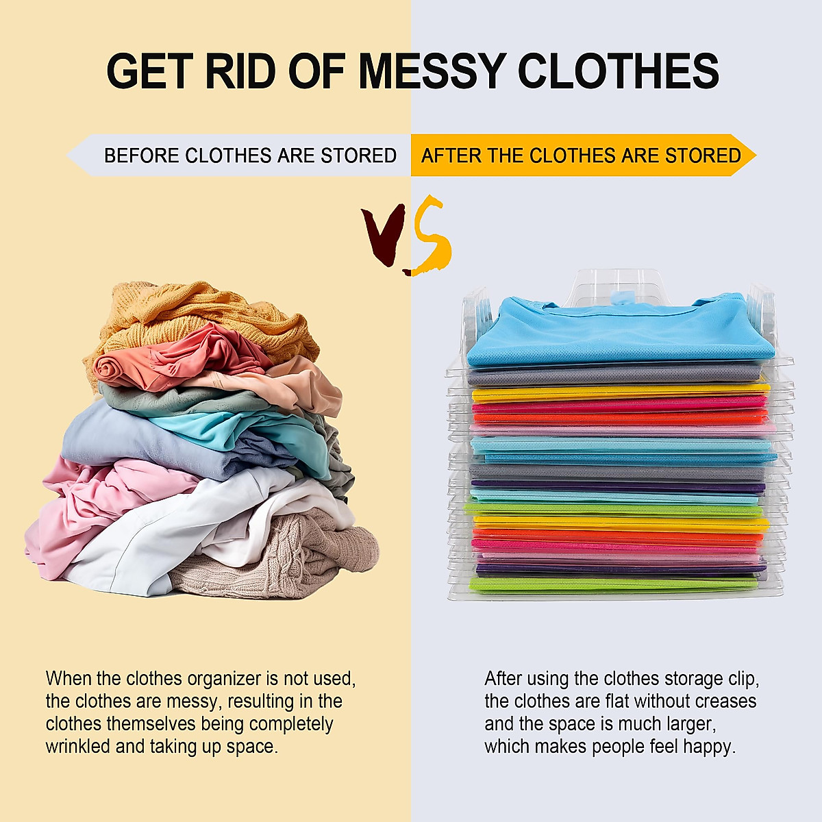 AUKUS Clothes Organizer Tray 20 PACK Shirt Folding Board /Shirt Dividers/ Clothing Folder System, Durable Plastic Easy and Fast Folding Board for Adult Women Man &Kids