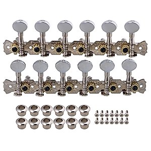 BQLZR Chrome 12 String Acoustic Guitar Machine Heads 6L6R