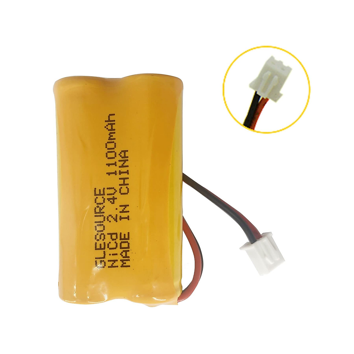 GLESOURCE (2 Pack 2.4V 1100mAh Battery Replacement for Exit Sign Emergency Light Exitronix 10010036 Lithonia 10010034 Interstate NIC1394 BEL-179