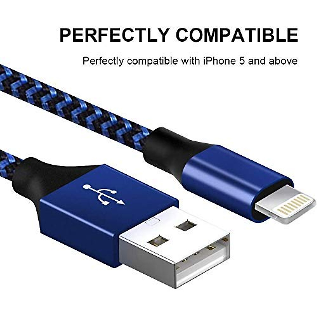 [Apple MFi Certified] iPhone Charger 5Pack(3/3/6/6/10 FT)Long Lightning Cable Fast Charging High Speed Data Sync USB Cable Compatible iPhone 14/13/12/11 Pro Max/XS MAX/XR/XS/X/8/7/Plus/6S iPad AirPods