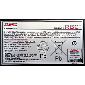 APC UPS Battery Replacement, APCRBC133, for APC UPS Models SMT1500RM2U,SMT1500RM2UC, SMT1500RM2UNC and select others, Black