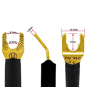 WORLDS BEST CABLES 15 Foot - Coaxial Audiophile Speaker Cable Pair Custom Made Using Mogami 3082 Wire & Eminence Gold Plated Banana & Spade Plugs