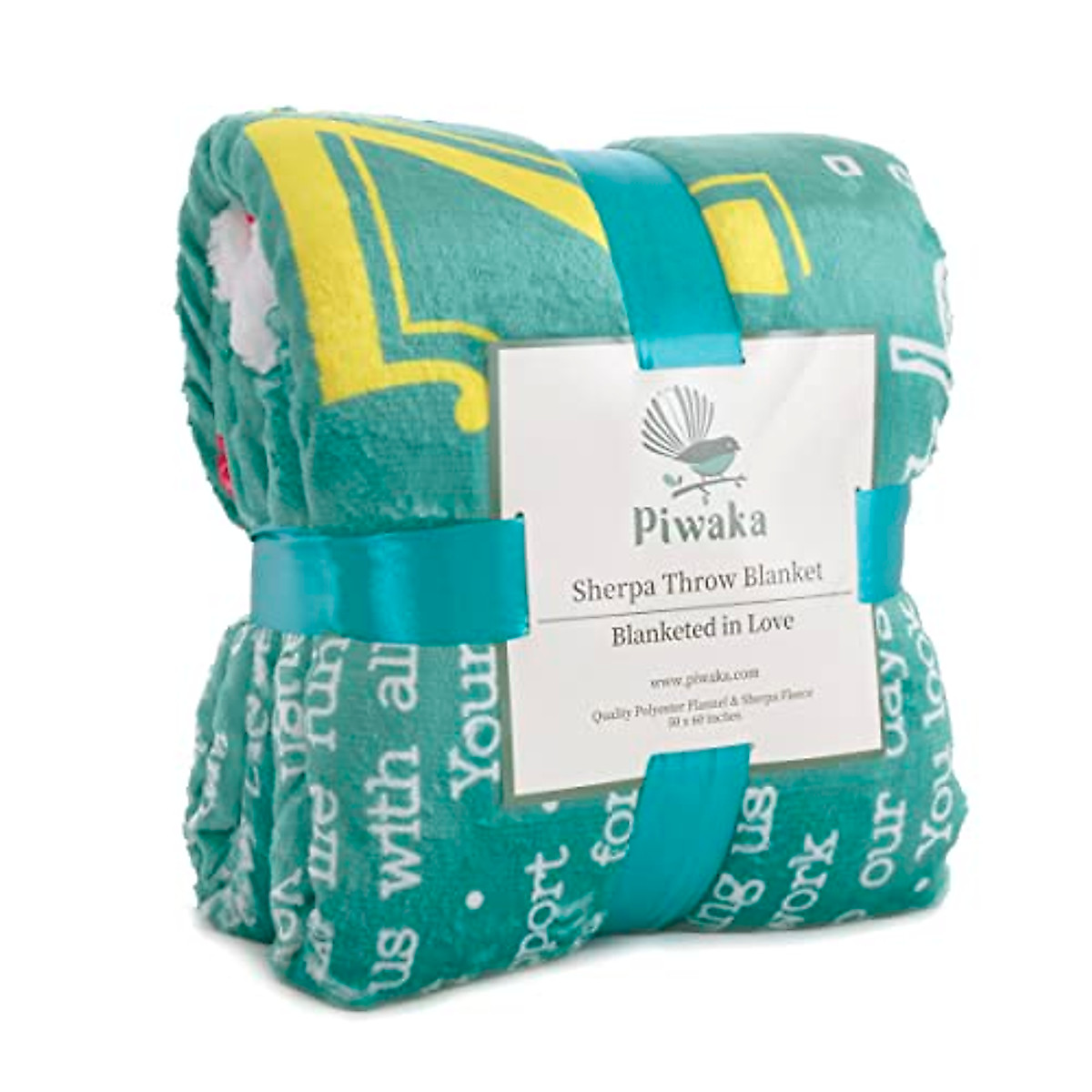 Piwaka Birthday Gifts for Women 70th Birthday Decorations 70 Year Old Gifts Mens 70th Birthday Gift Ideas Gifts for 70 Years Throw Blanket (Sherpa Fleece, 70th_Teal)