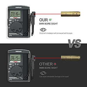 Feyachi Bore Sight 9mm Red Dot Laser Zeroing Bore Sighter Pistol Laser Boresighter with 3 Sets of Batteries