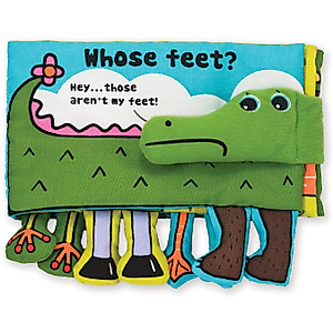 Melissa & Doug Whose Feet?: K's Kids Soft Activity Book Series + 1 Free Pair of Baby Socks Bundle [92036]