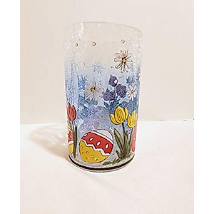 Yankee Candle New Easter Egg Tulip Flowers Crackle Jar Candle Holder Spring Accent
