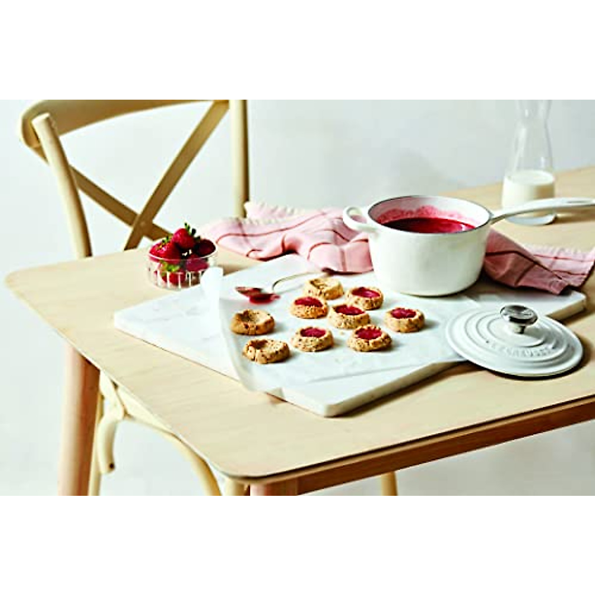 Le Creuset Enameled Cast Iron Signature Saucepan, 1.75 qt., White