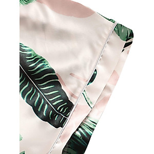 Floerns Women's Notch Collar Print Sleepwear Two Piece Pajama Set A Multi Print M