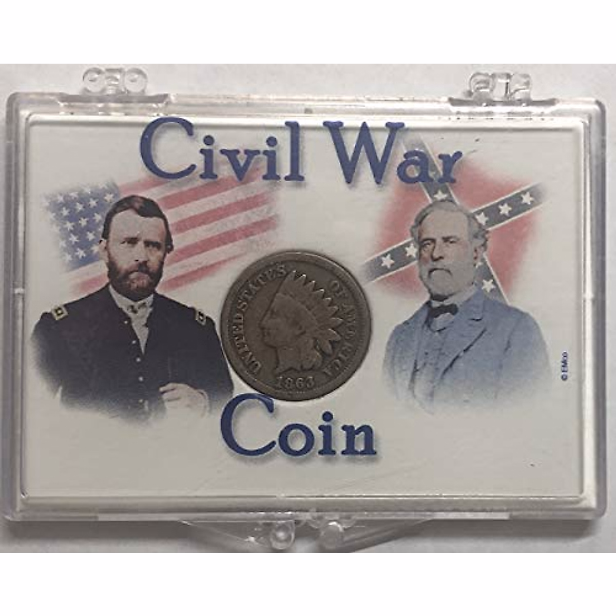 1863 P Indian Head Civil War Coin Comes in a plastic holder Penny Cent Good-Very Good