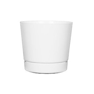 Novelty Majestic Full Depth Cylinder Pot, Glossy White, 10-Inch (10102)