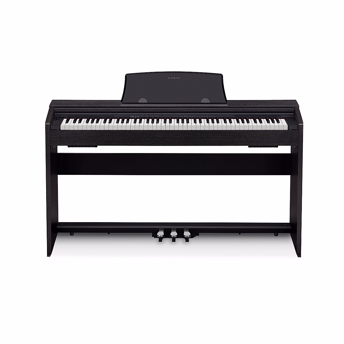 Casio Privia PX-770 Digital Piano - Black Bundle with Furniture Bench, Headphones, Piano Book, Online Piano Lessons, Instructional DVD, and Austin Bazaar Polishing Cloth