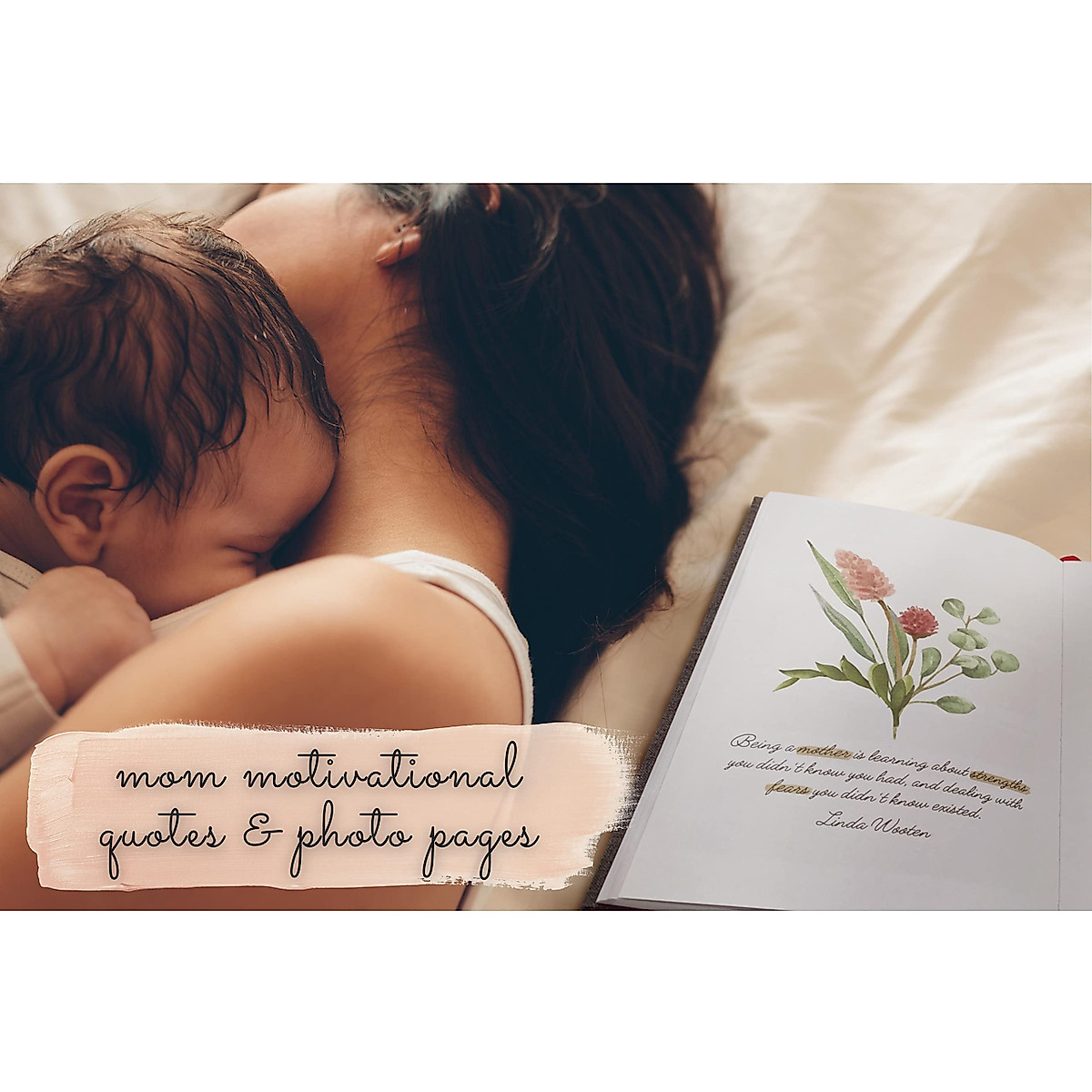 La Morsa baby log book tracker & journal for mom - daily log book to record newborns & babies feeding, poop, sleep & breastfeeding schedule - includes baby growth charts & immunization - bonus LED pen