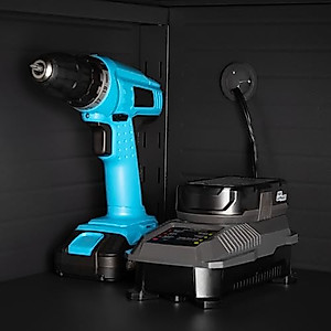 Seville Classics UltraHD Solid Steel Lockable Metal Storage Cabinet Locker Organizer w/Adjustable Shelves for Garage, Warehouse, Office, Classroom, 60" W x 24" D x 72" H, Graphite