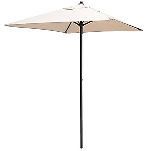TANGKULA 5 FT Patio Umbrella, Outdoor Table Market Umbrella with Quick-Release Button, 4 Sturdy Ribs, Fade Resistant & Waterproof Canopy, Sun-protective Patio Umbrella for Garden, Poolside, Backyard