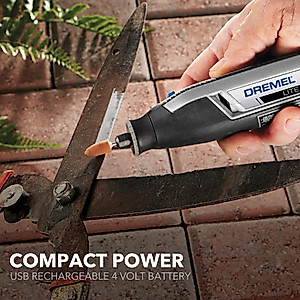 Dremel Lite 7760 N/10 4V Li-Ion Cordless Rotary Tool Variable Speed Multi-Purpose Rotary Tool Kit, USB Charging, Easy Accessory Changes - Perfect For Light-Duty DIY & Crafting