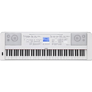Yamaha DGX660WH 88-Key Weighted Digital Piano with Furniture Stand, White