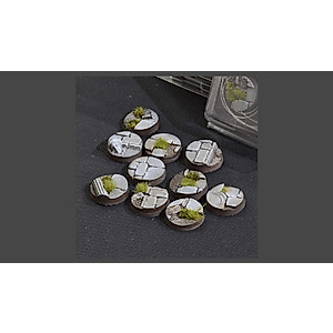 Gamers Grass Battle Ready Bases: Temple Bases Round 25mm (x10)