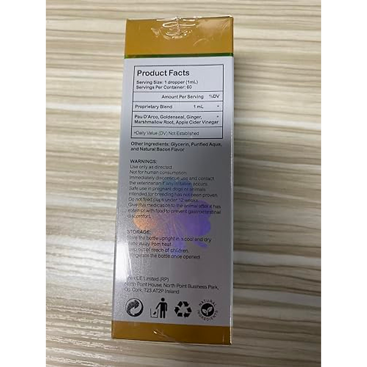 Dog Yeast Infection Treatment, 4 Fl Oz Natural Yeast Infection Treatment for Dogs Supports Dog Skin Itch Relief, Dog Ear Infection & Allergy Relief, Pet Supplies Dog Ear Care, Bacon Flavor - 2 x 60ml