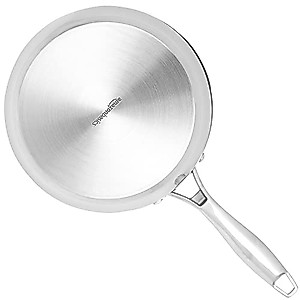 Amazon Basics Stainless Steel Sauce Pan with Lid, 3-Quart, 2.8 L, Silver, 3 QT