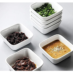 Lawei 12 Packs Ceramic Dip Bowls Set - 3 oz Condiments Server Dishes Mini Bowls Soy Sauce Dish for Sauce, Vinegar, Ketchup, BBQ and Party Dinner