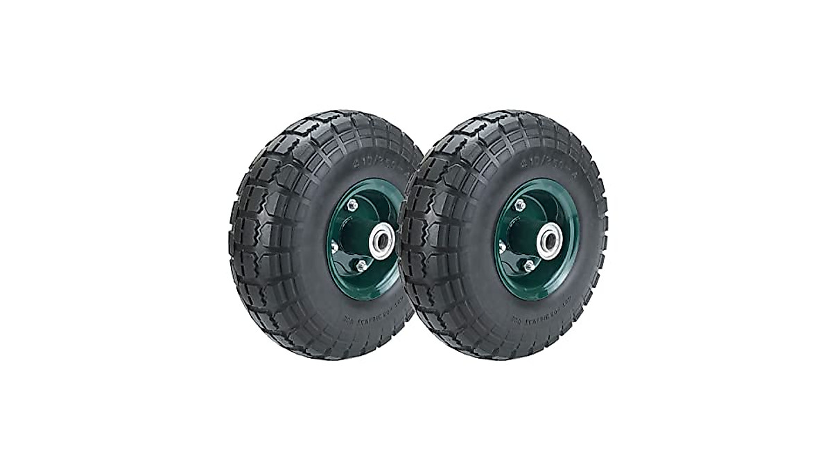 HOXWELL 10" Flat Free Tires: Durable Wheels for Carts & Trucks
