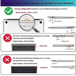 CISSOOK Mountain Case for MacBook Air 13 Case 2010-2017 Release Version A1466/A1369, Plastic Hard Shell Cover with Keyboard Cover Screen Protector for 2017 Air 13.3’’ Inch without Touch ID, Mountain